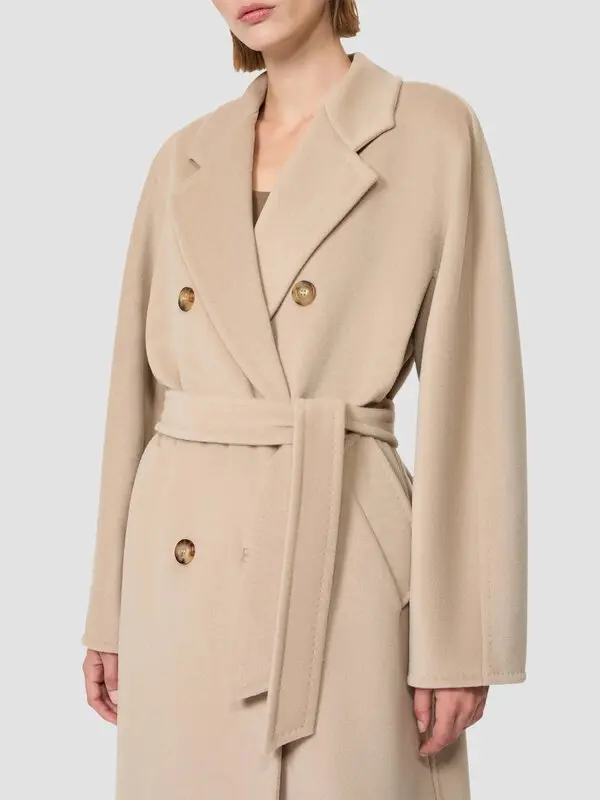 Max Mara Icon Madame Wool Cashmere Double-breasted Coat - Sand