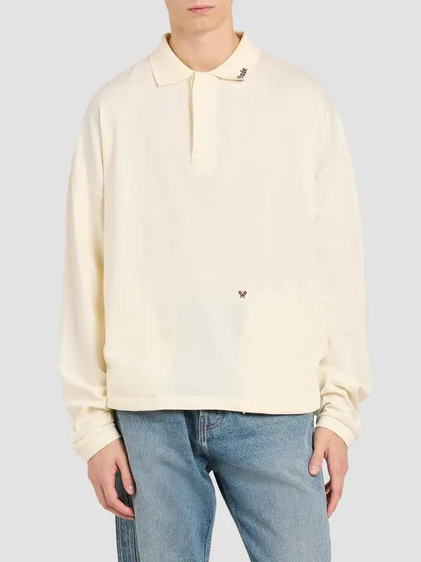 Rhude Fontaine Oversized Long-sleeve Polo Shirt