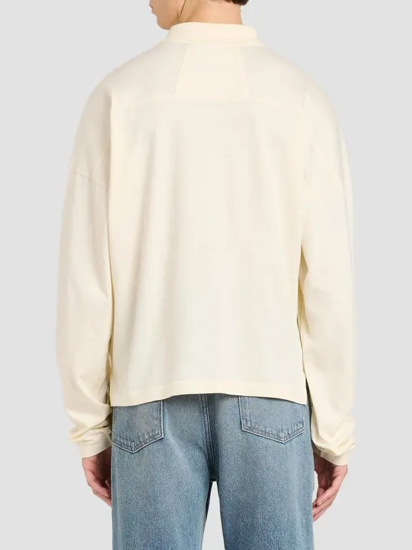 Rhude Fontaine Oversized Long-sleeve Polo Shirt