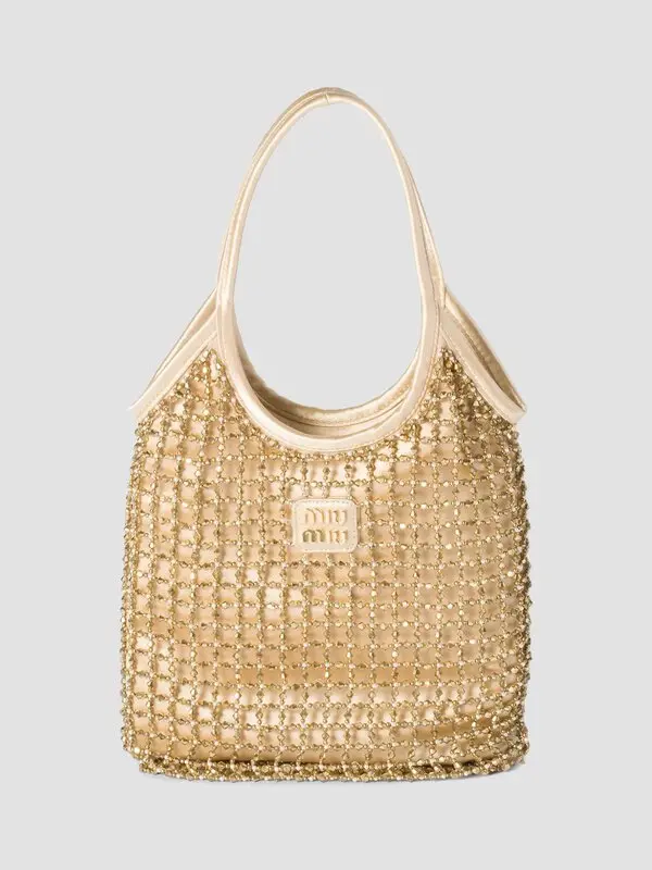 Miu Miu Ivy Beaded Duchesse Shoulder Bag