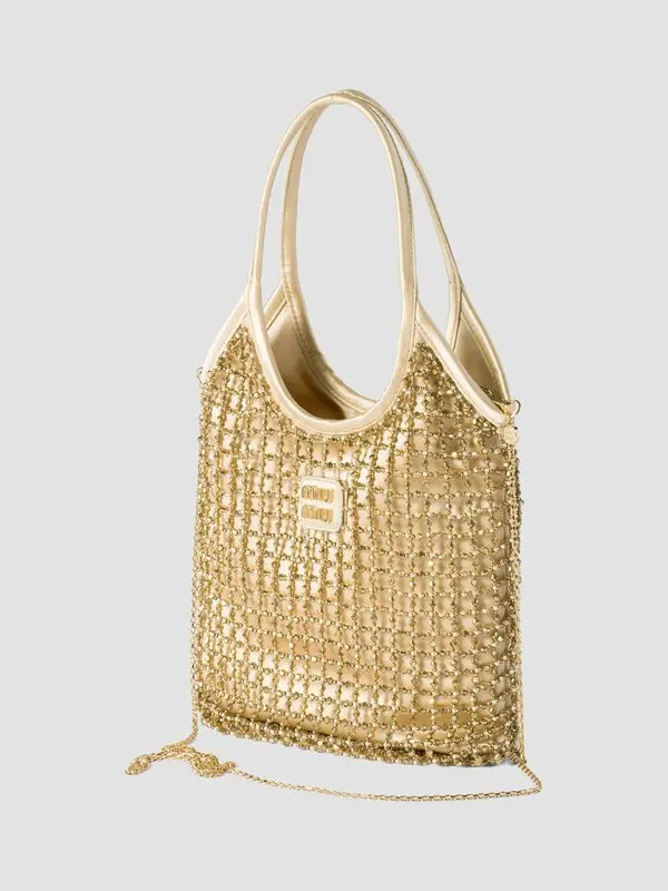 Miu Miu Ivy Beaded Duchesse Shoulder Bag