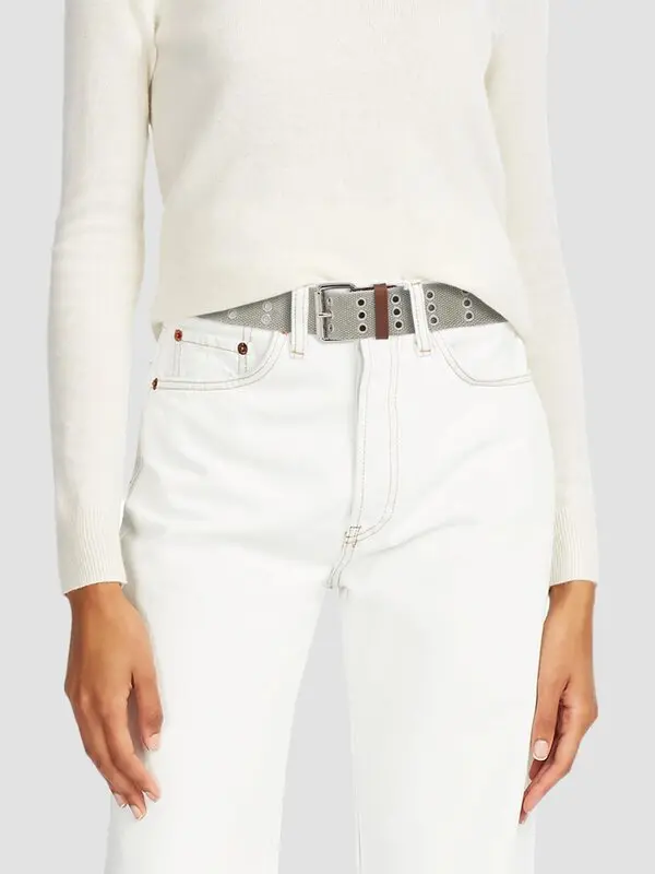 Isabel Marant Étoile Fatsa Eyelet Cotton Belt - Khaki