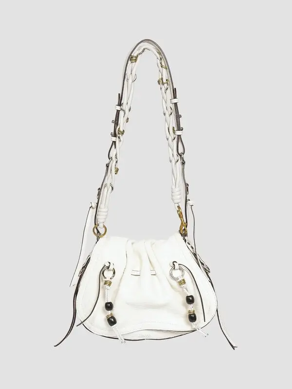 Isabel Marant Étoile Bolton Leather Saddle Bag - Chalk
