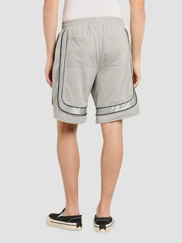 Rhude Baggy Mesh Collegiate Logo Shorts