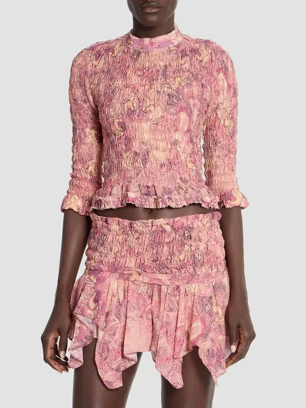 Isabel Marant Étoile Carola Floral Silk Blouse
