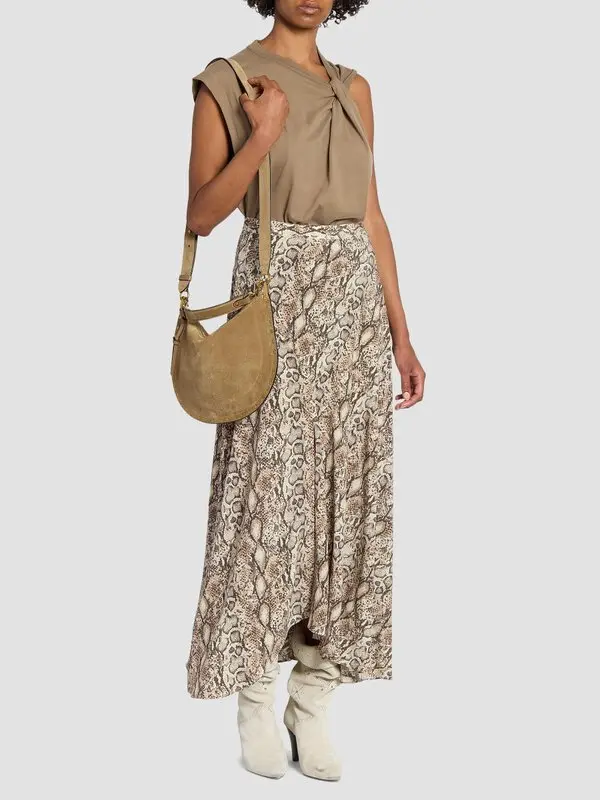 Isabel Marant Étoile Oskan Soft Zipped Suede Shoulder Bag