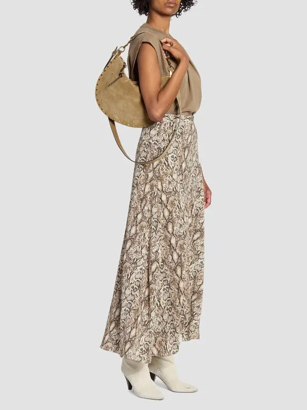 Isabel Marant Étoile Oskan Soft Zipped Suede Shoulder Bag