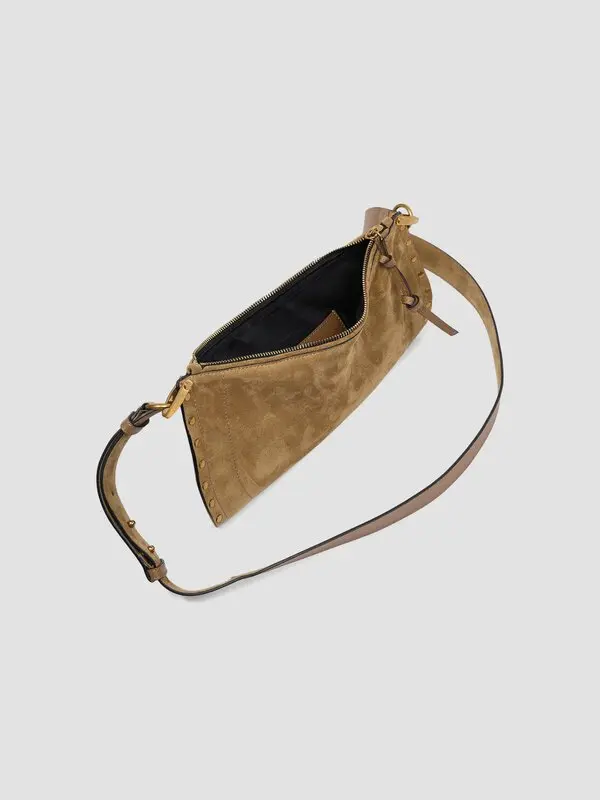 Isabel Marant Étoile Oskan Soft Zipped Suede Shoulder Bag