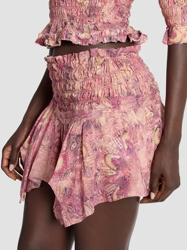 Isabel Marant Étoile Ceiva Floral Silk Miniskirt