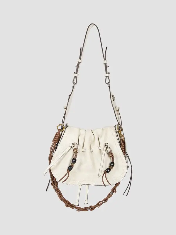 Isabel Marant Étoile Bolton Leather Shoulder Bag - Chalk