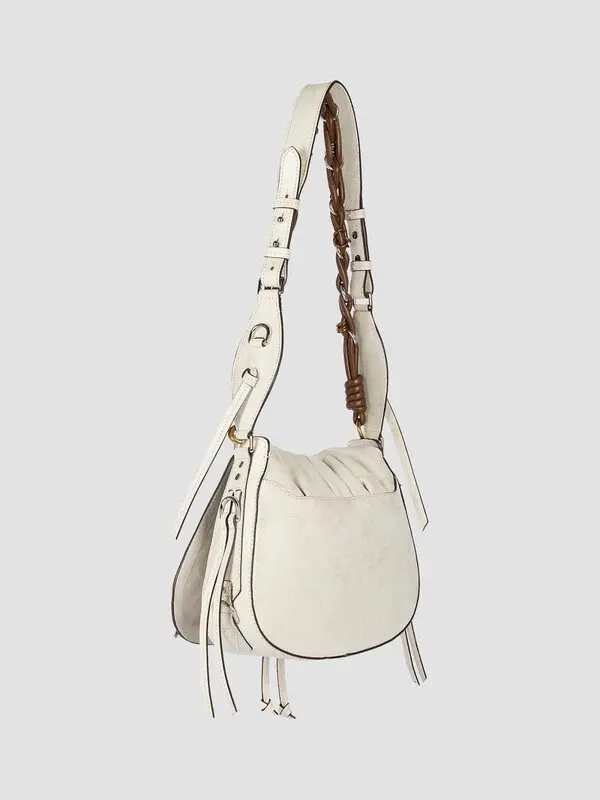 Isabel Marant Étoile Bolton Leather Shoulder Bag - Chalk
