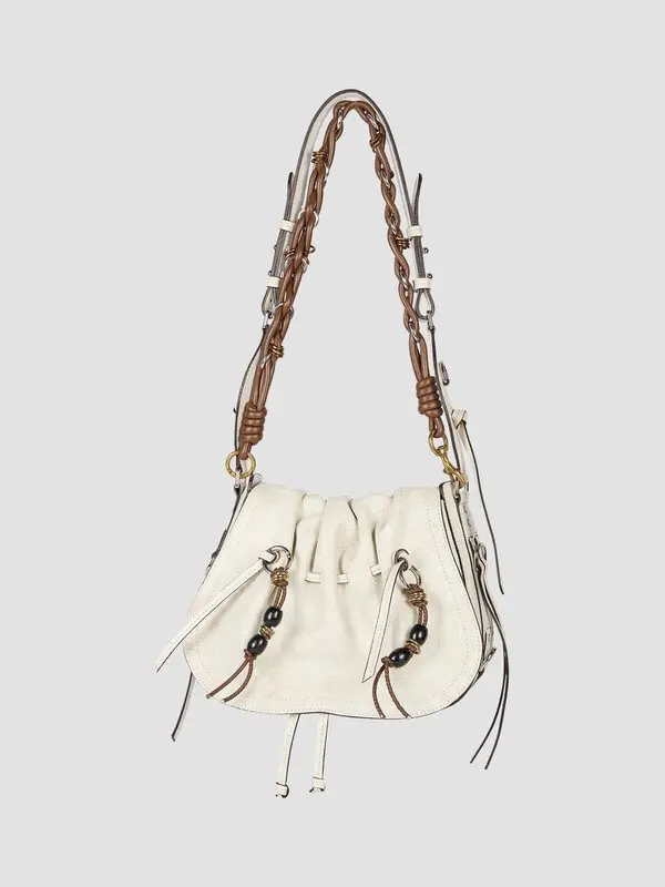 Isabel Marant Étoile Bolton Leather Shoulder Bag - Chalk