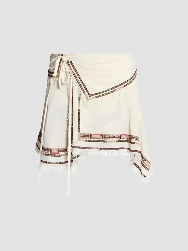 Isabel Marant Étoile Feriel Silk Printed-trim Miniskirt