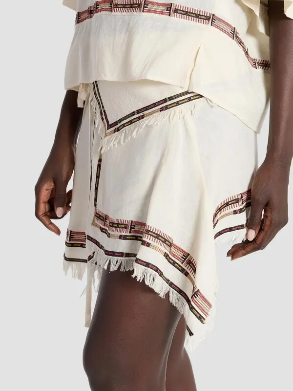 Isabel Marant Étoile Feriel Silk Printed-trim Miniskirt
