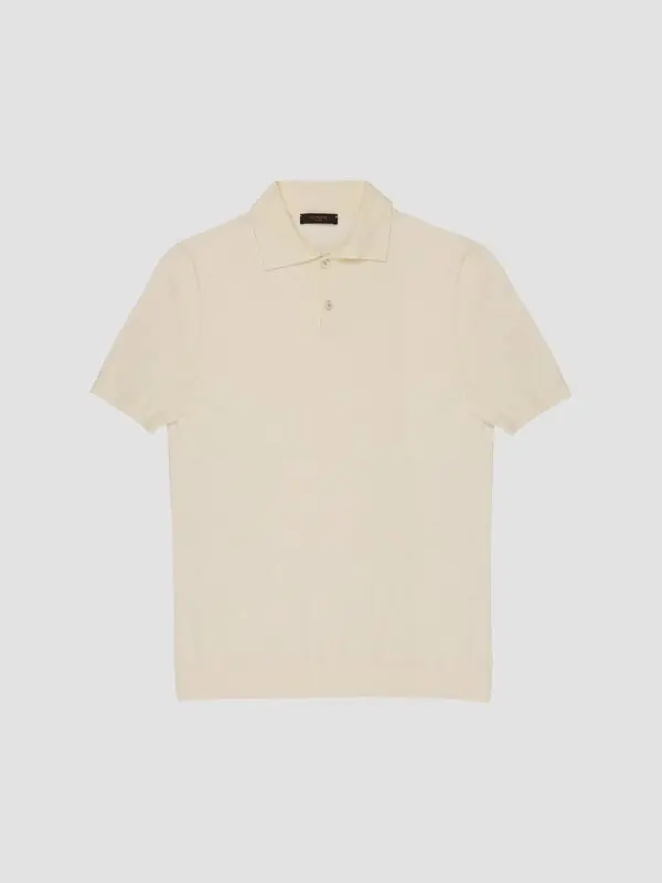 SLOWEAR Bouclé Short-sleeve Polo Shirt