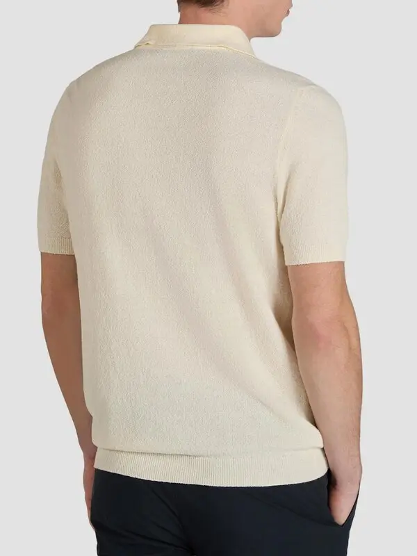 SLOWEAR Bouclé Short-sleeve Polo Shirt
