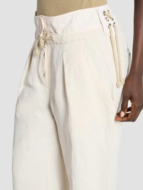 Isabel Marant Étoile Sharon Linen-silk Tapered Pants