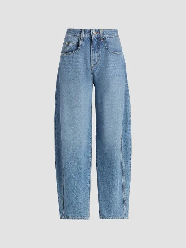 Isabel Marant Étoile Oriane Barrel Mid-rise Jeans - Light Blue