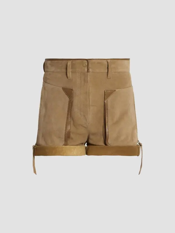 Isabel Marant Étoile Marline Suede Utility Shorts - Bronze