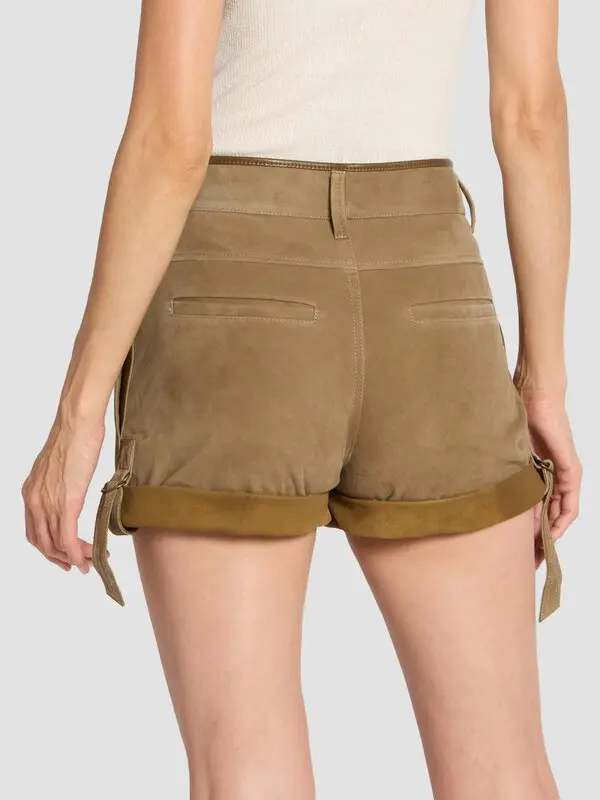 Isabel Marant Étoile Marline Suede Utility Shorts - Bronze