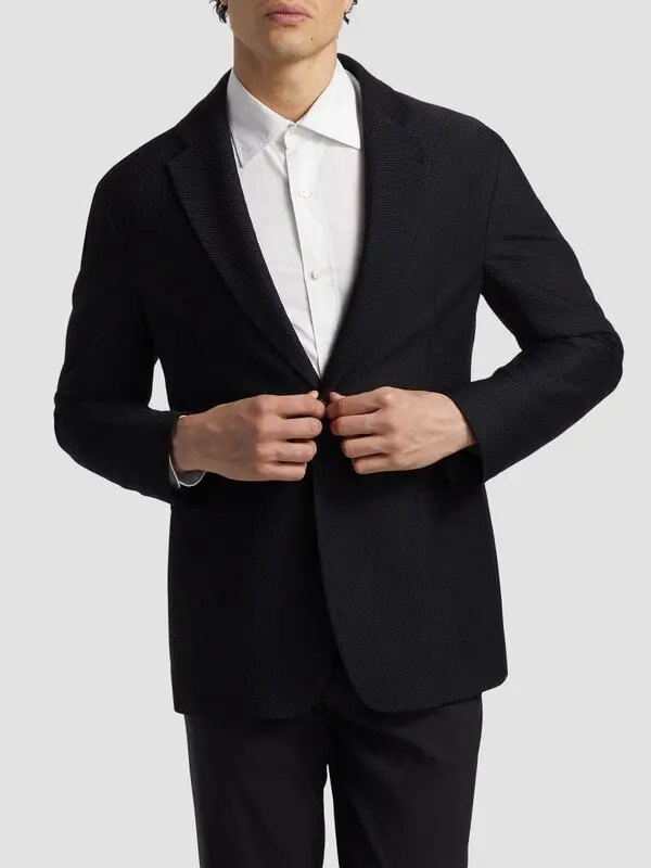 Giorgio Armani Single-breasted Stretch-nylon Jacket