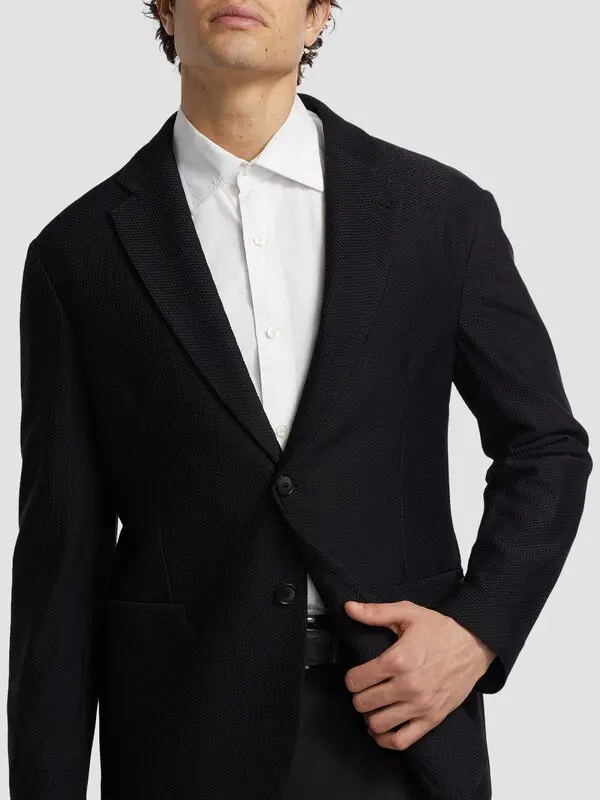 Giorgio Armani Single-breasted Stretch-nylon Jacket