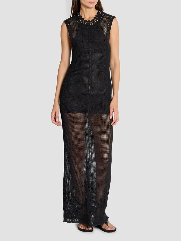Isabel Marant Étoile Metaya Cotton-blend Mesh Maxi Dress