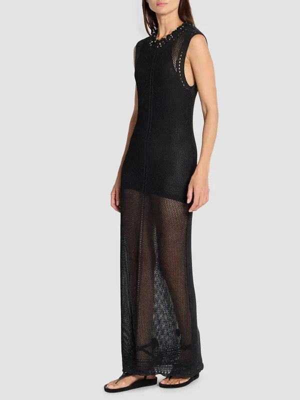 Isabel Marant Étoile Metaya Cotton-blend Mesh Maxi Dress