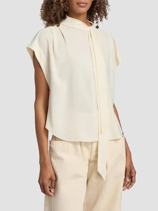 Isabel Marant Étoile Selene Scarf Woven Top - Ecru