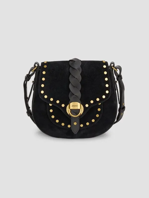 Isabel Marant Étoile Altay Small Suede & Leather Saddle Bag - Black