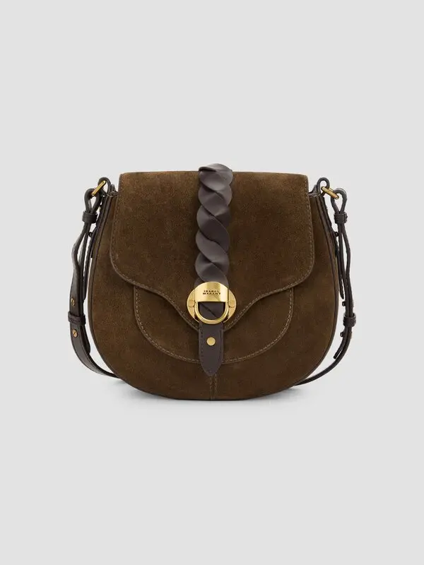 Isabel Marant Étoile Altay Small Suede & Leather Saddle Bag - Bronze