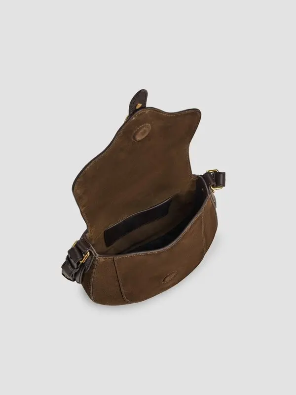 Isabel Marant Étoile Altay Small Suede & Leather Saddle Bag - Bronze