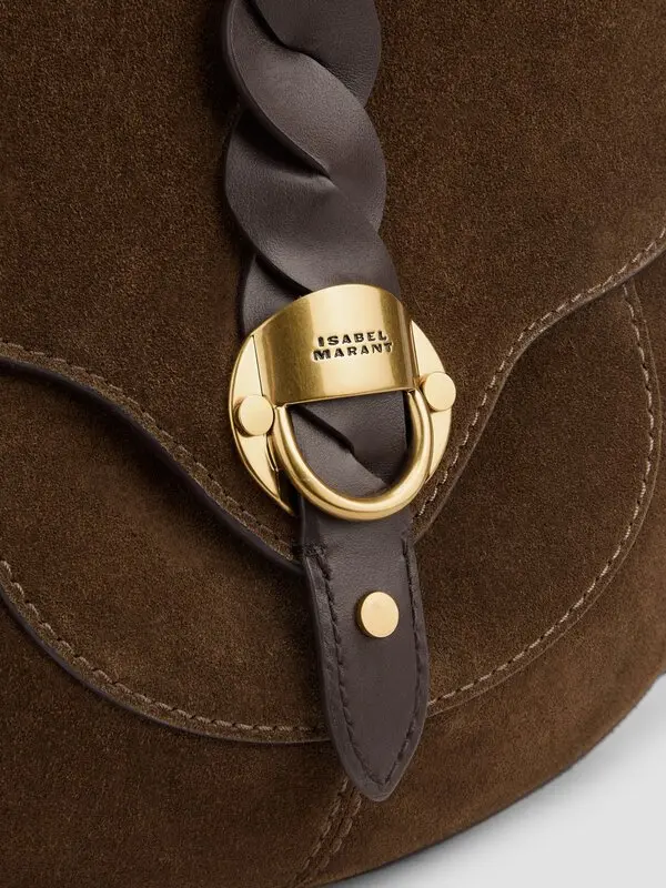 Isabel Marant Étoile Altay Small Suede & Leather Saddle Bag - Bronze