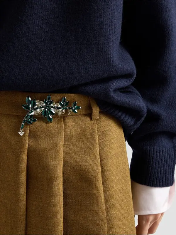Prada Hopsack Midi Skirt