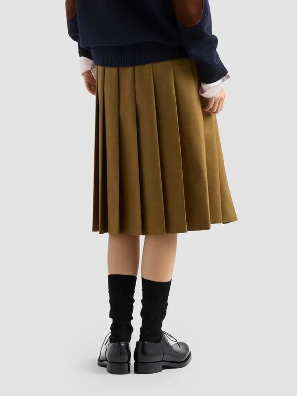 Prada Hopsack Midi Skirt