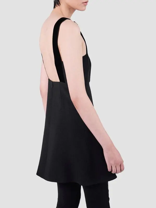 Prada Embroidered Cady Mini Dress