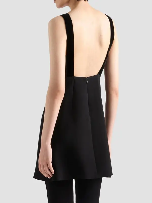 Prada Embroidered Cady Mini Dress