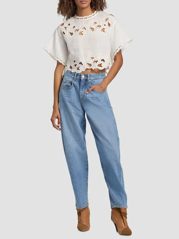 Isabel Marant Étoile Relda Embroidered Top