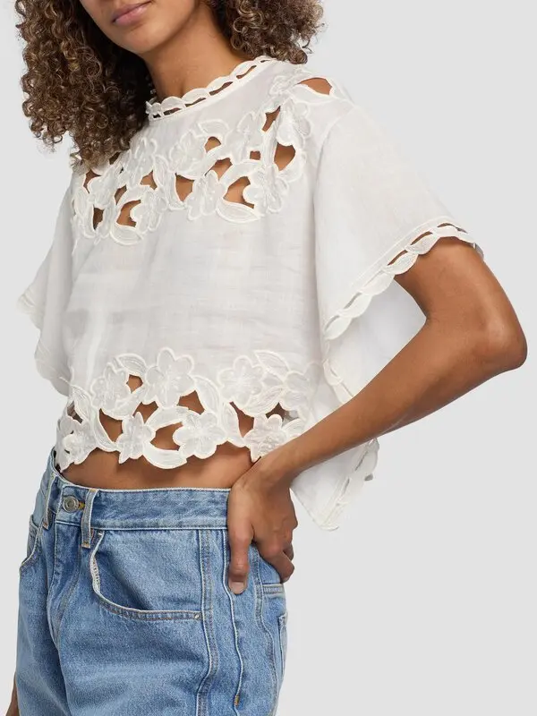 Isabel Marant Étoile Relda Embroidered Top
