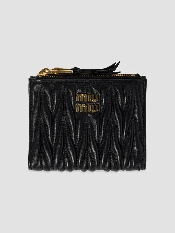Miu Miu Small Wallet In Matelassé Nappa Leather