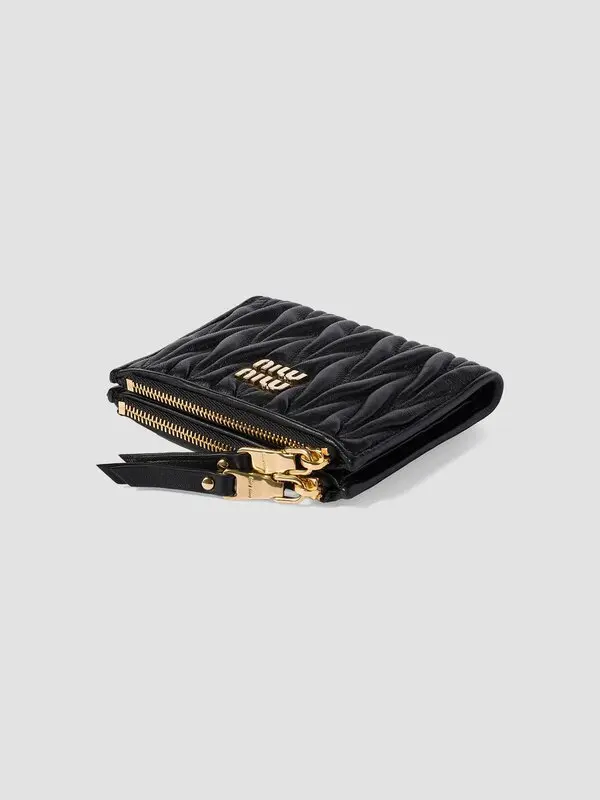 Miu Miu Small Wallet In Matelassé Nappa Leather