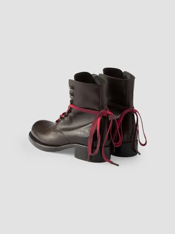 Prada Leather Laced Booties