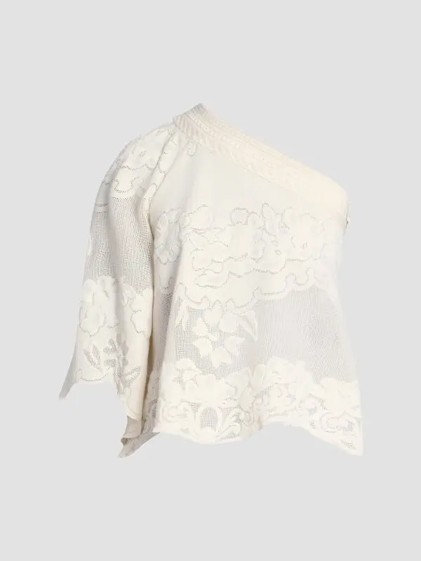 Isabel Marant Étoile Shilo Cotton Lace One-shoulder Blouse - Ecru