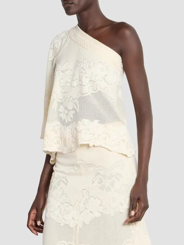 Isabel Marant Étoile Shilo Cotton Lace One-shoulder Blouse - Ecru