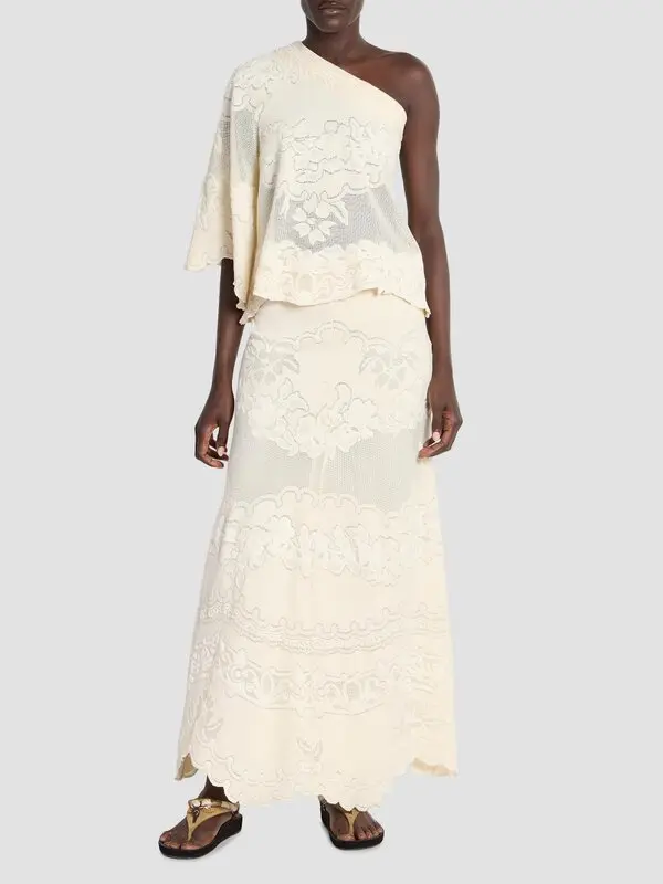 Isabel Marant Étoile Shilo Cotton Lace One-shoulder Blouse - Ecru