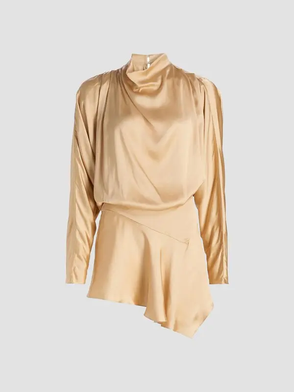 Isabel Marant Étoile Neline Draped Satin Shirtdress