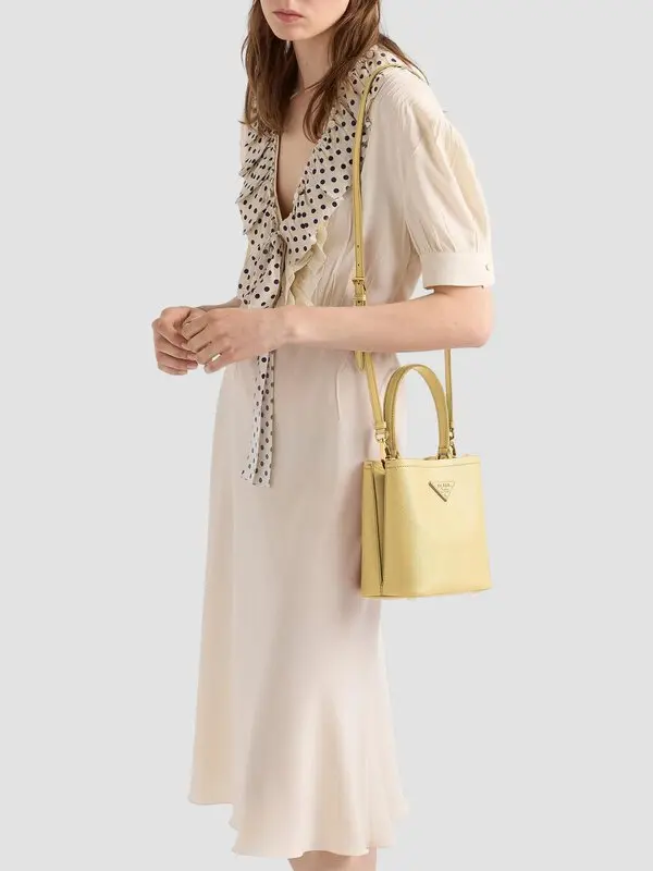 Prada Panier Saffiano Leather Bucket Bag