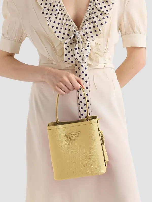 Prada Panier Saffiano Leather Bucket Bag