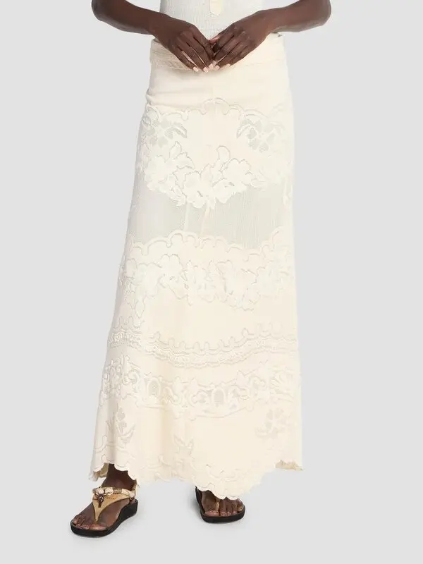 Isabel Marant Étoile Sanaya Cotton Lace Maxi Skirt - Ecru