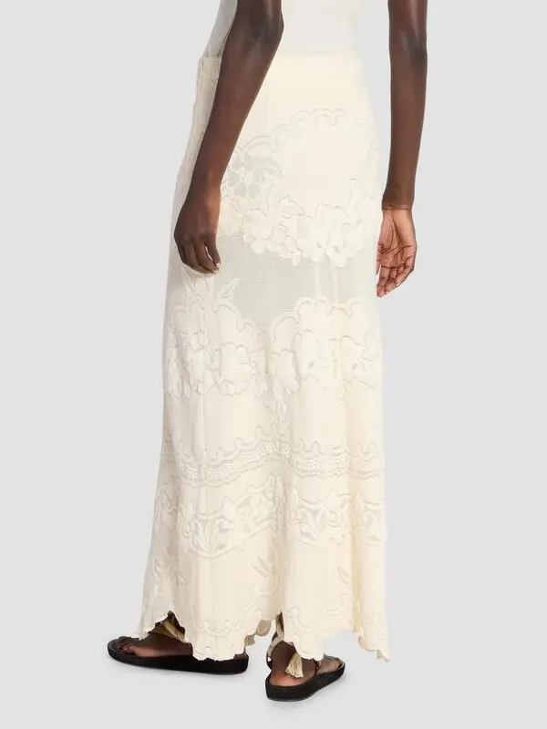 Isabel Marant Étoile Sanaya Cotton Lace Maxi Skirt - Ecru